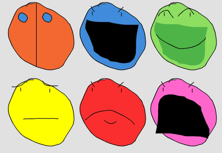 "I saw this Yellow Face I drew when I was 6 or 7 and the normal face is ...