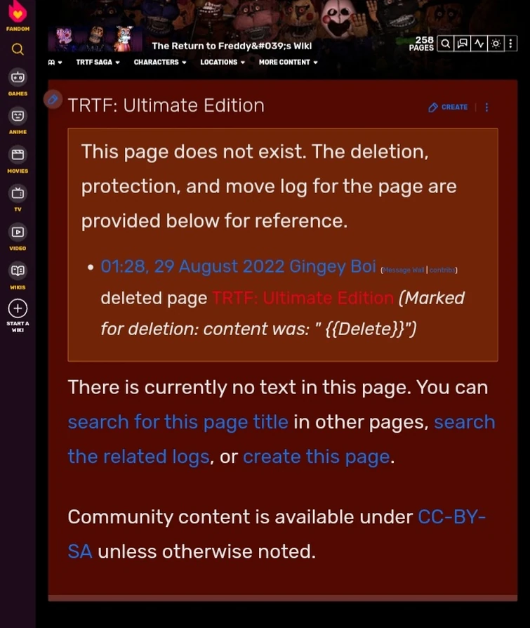 Wow, all pages by Radcelgamer were deleted by a moderator and administrator. | Fandom