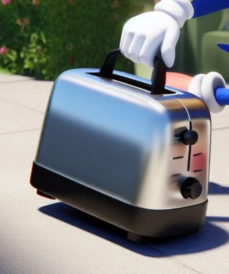 Sonic steals a toaster (AI images) | Fandom