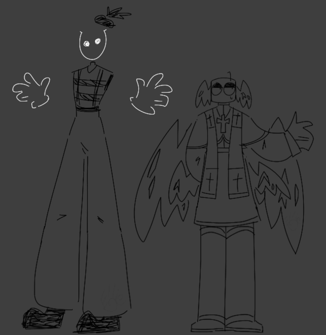 my mime & john design side by side | Fandom