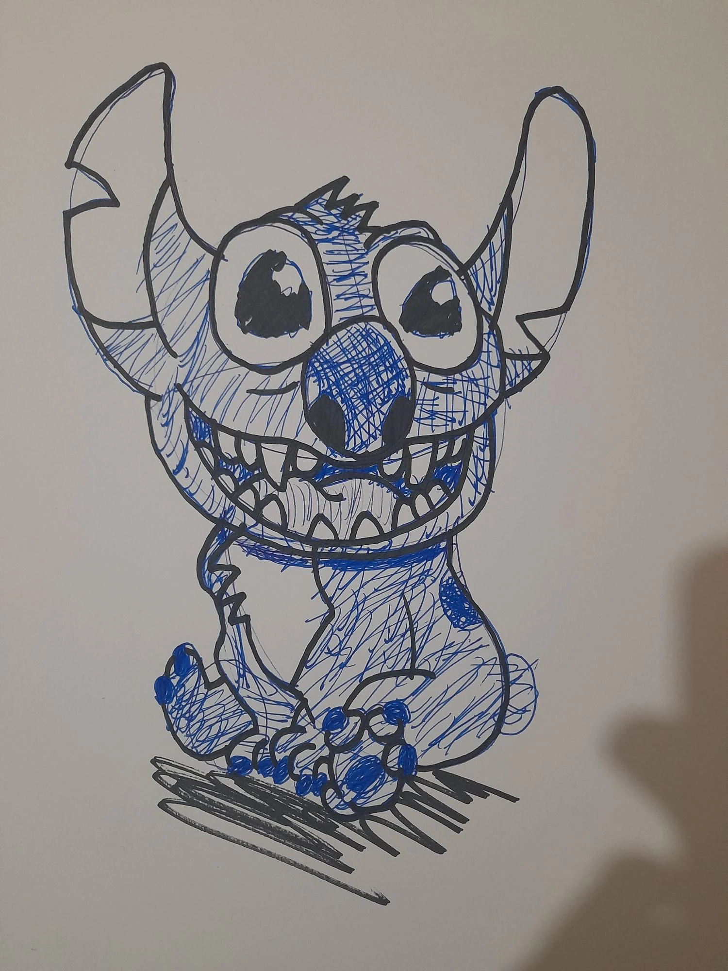 My ink sketch of Stitch | Fandom