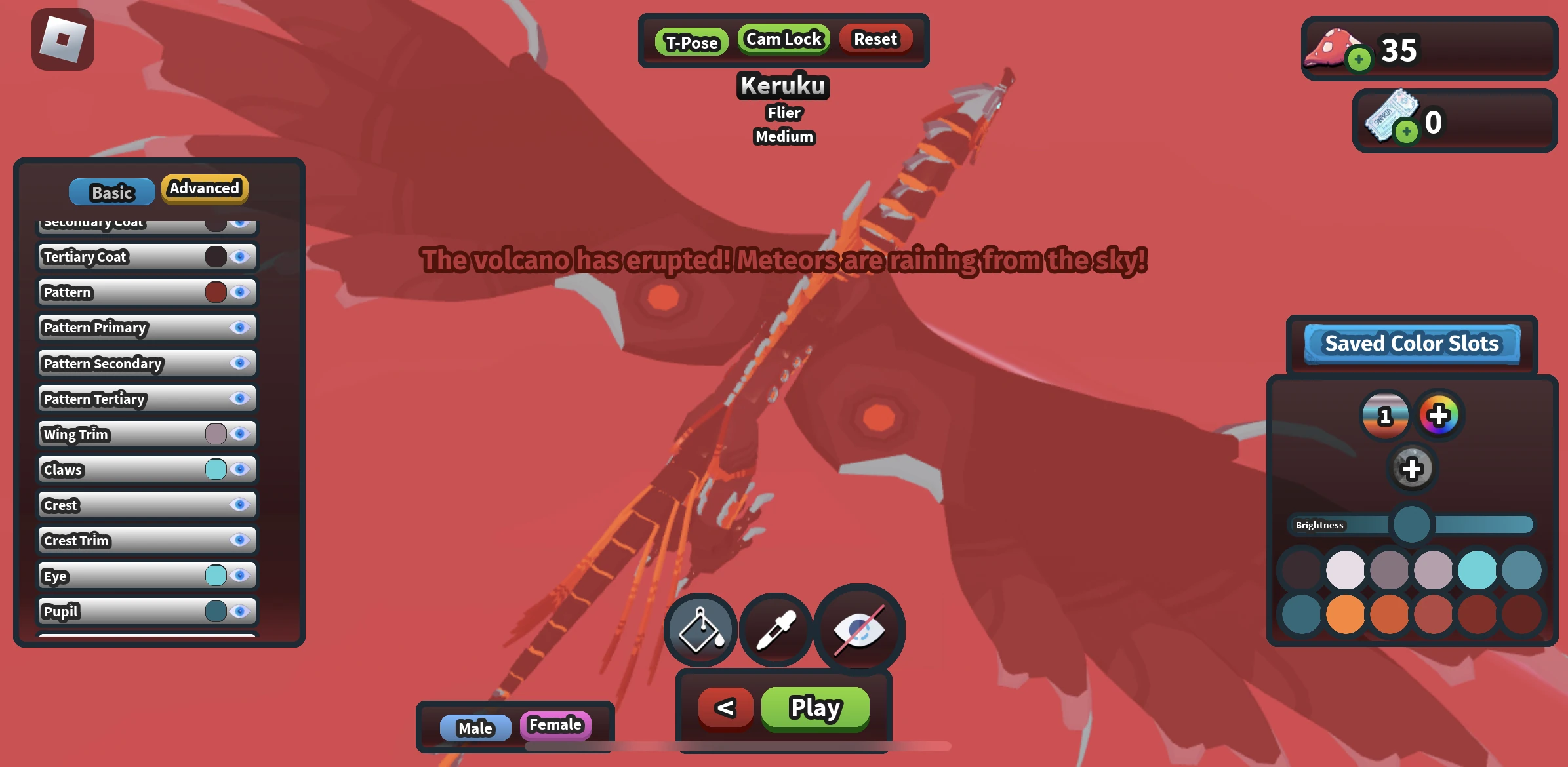 The volcano has erupted! Meteors are raining from the sky! | Fandom