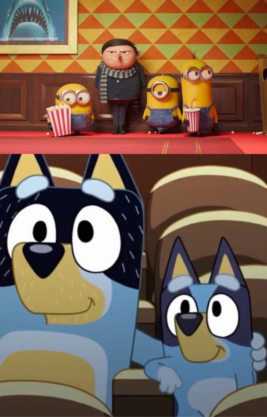Bluey & Bandit Watching “Minions:The Rise Of Gru” | Fandom
