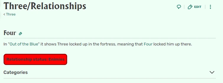 I created a relationship page for Three | Fandom