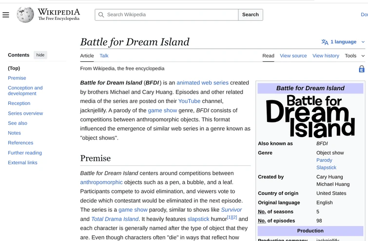 BFDI on Wikipedia | Fandom