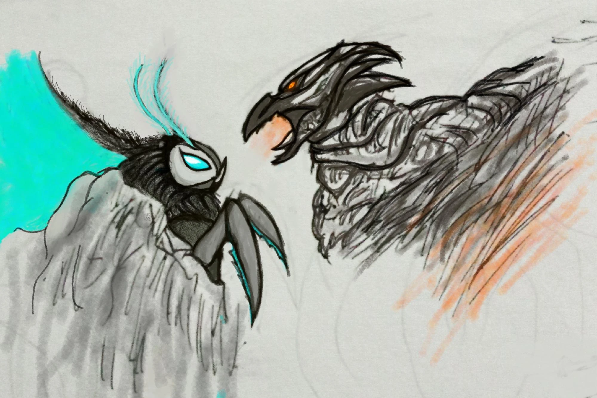 My new art is ready....mothra vs rodan.... | Fandom