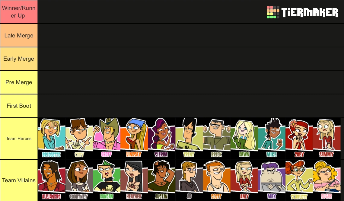 Total Drama Heroes Vs Villains Full Cast | Fandom