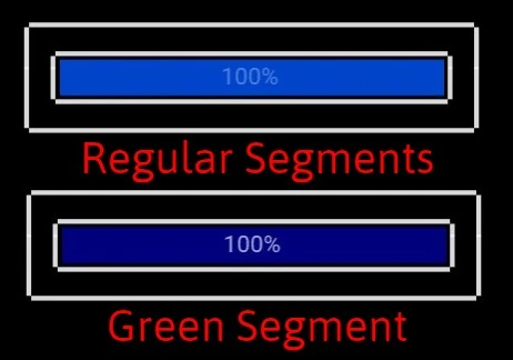 Why is it when you collect a green segment rather than regularly fill ...