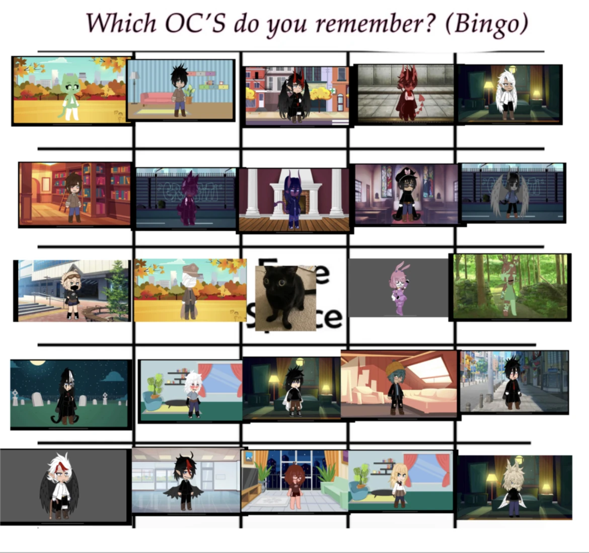 OC bingo! The old trend that is inspired by Acravia and others. | Fandom