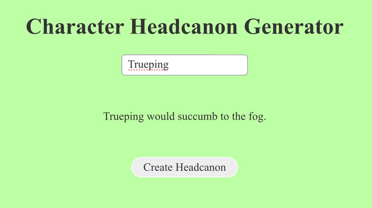 I did the random headcanon generator thing | Fandom