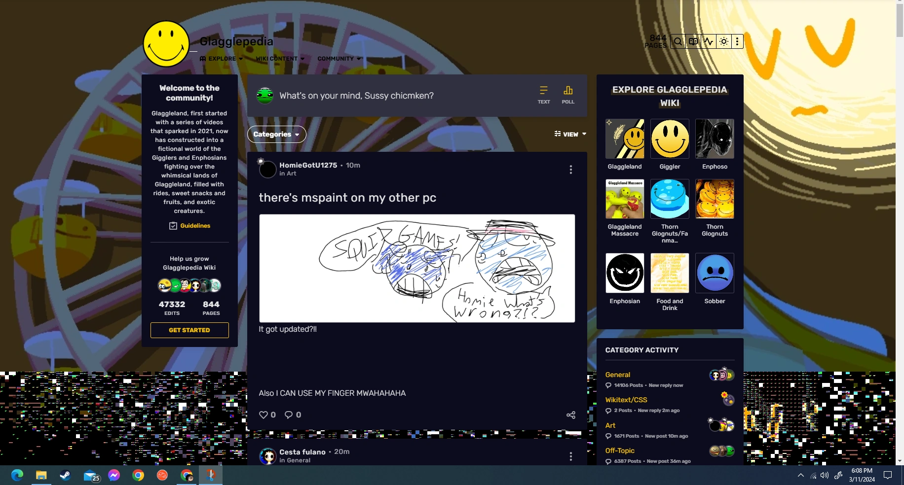 guys😭😭😭 the pibby glitch is attacking my PC 😭 | Fandom