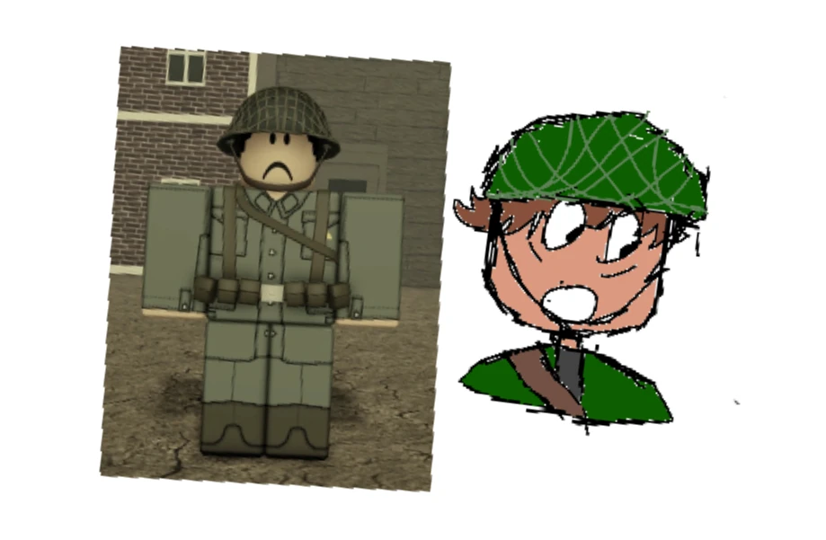 Drew a CETUS soldier from the roblox game CENTAURA (don’t think people ...