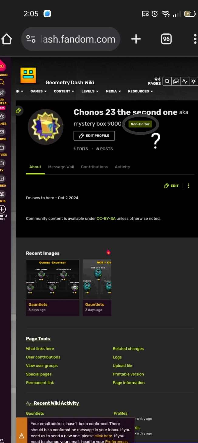 I got non editor in geometry dash wiki why I get it and what is does ...