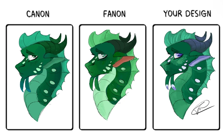 Canon vs fanon vs my design :DD | Fandom