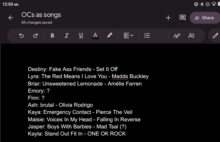 Random shit I have in my Google Docs | Fandom
