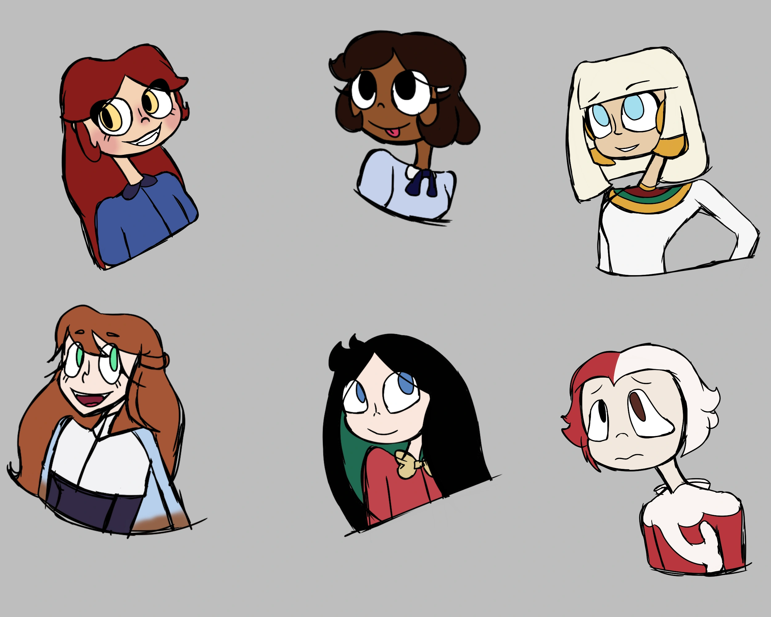 Sketched some of my undead OCs as their past human selves | Fandom