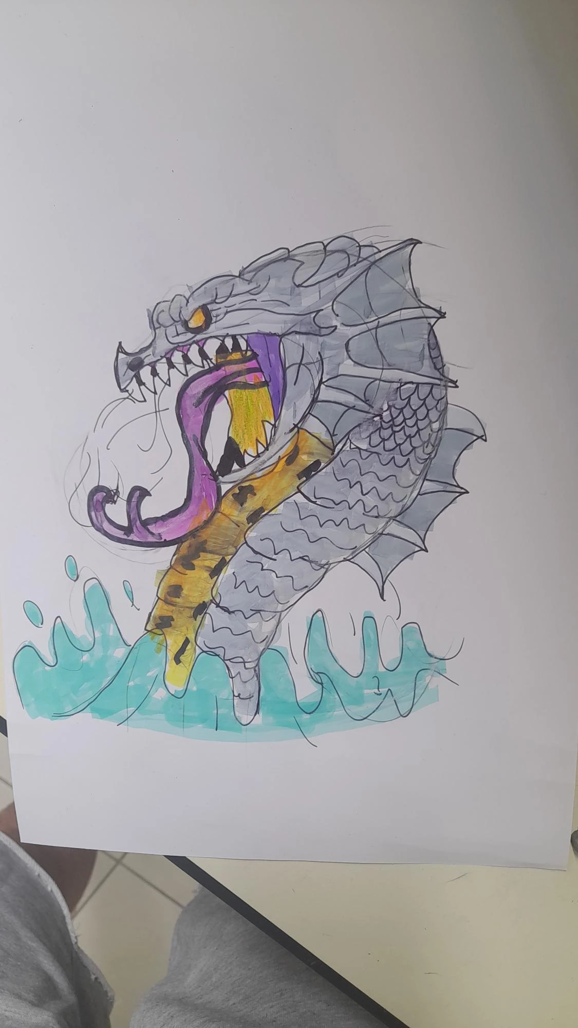 My drawing of a Sea Serpent | Fandom