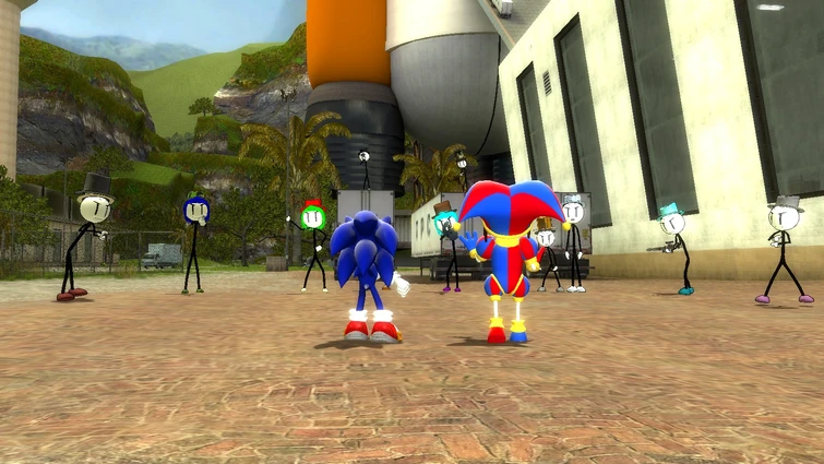 Pomni and Sonic in the Toppat Launch Site! | Fandom