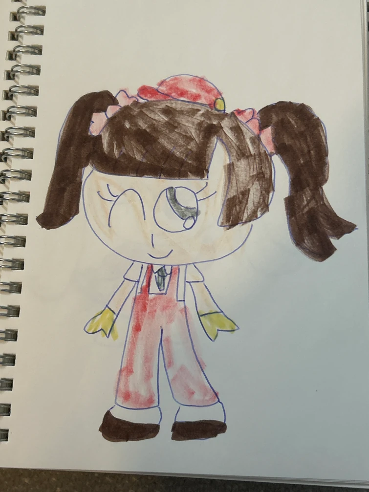 Emiru wearing Kasane Teto’s red overalls outfit | Fandom