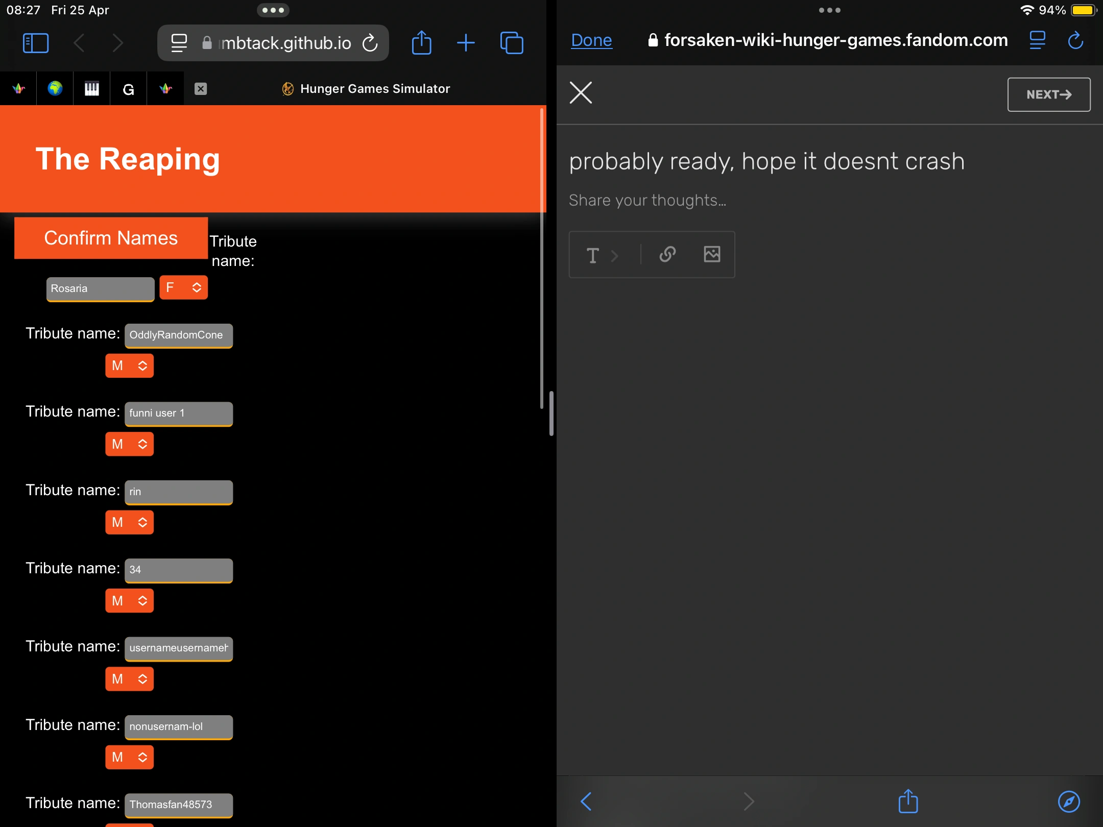 here's an even wilder hunger games sim | Fandom