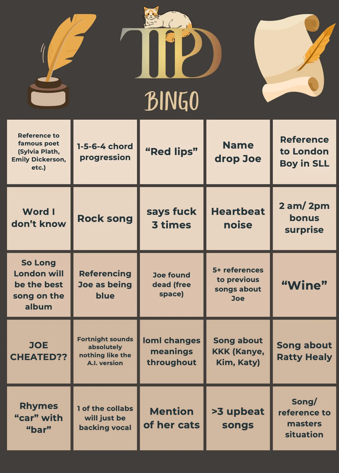 TTPD bingo | Fandom