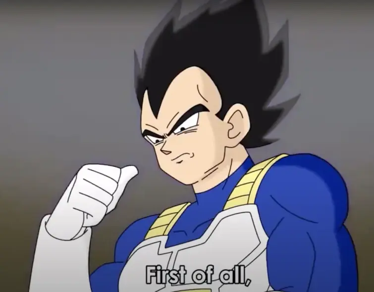 vegeta have a announcement. Like old times! but no one allows him to ...