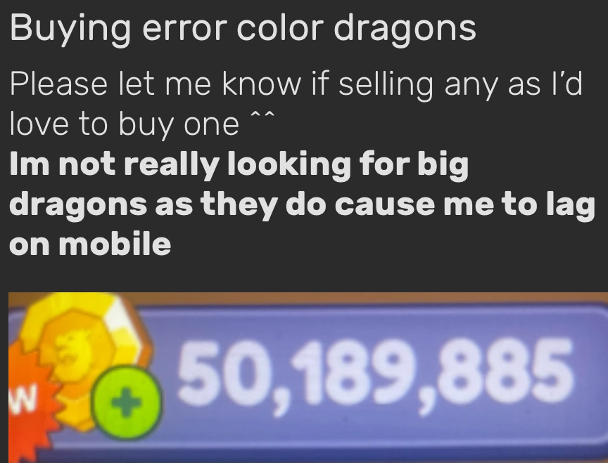 Buying error color dragons | Fandom