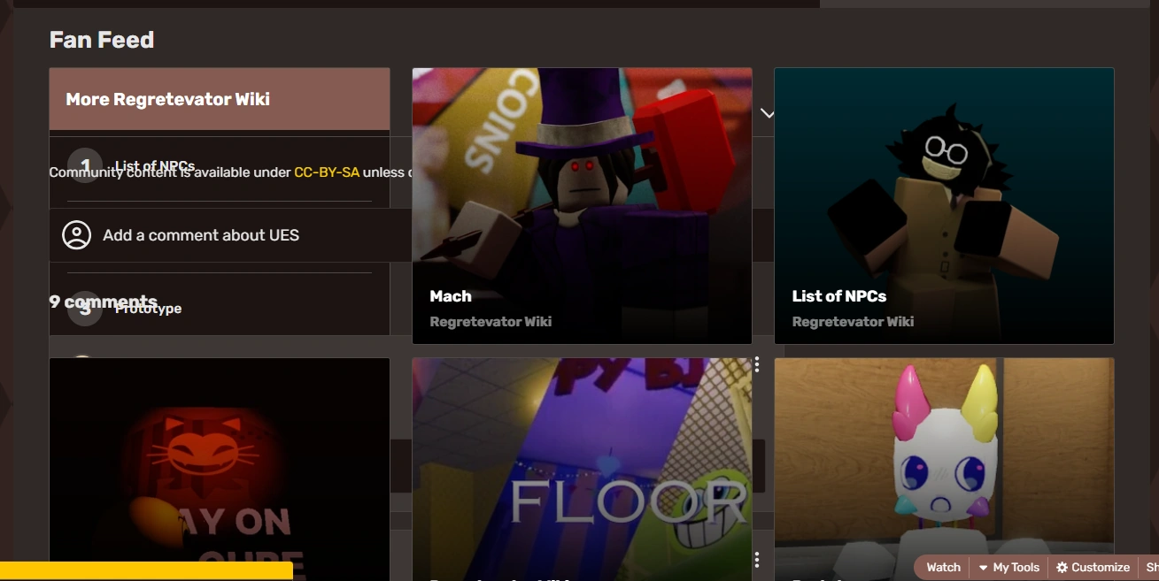 The fan feed is colliding with the comments | Fandom