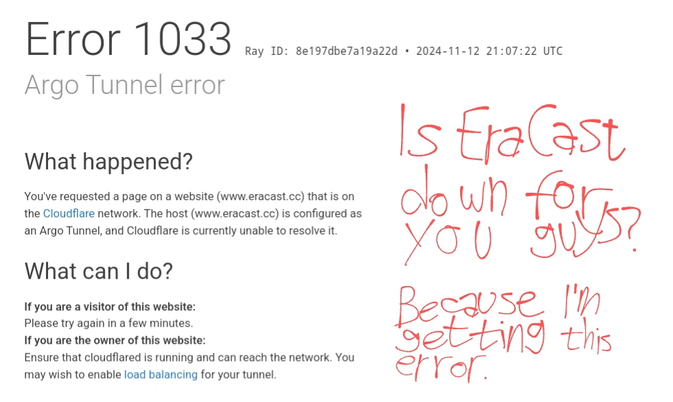 guys, is EraCast down for yall? | Fandom