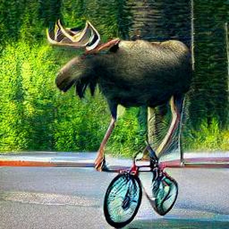 Moose riding a bike | Fandom
