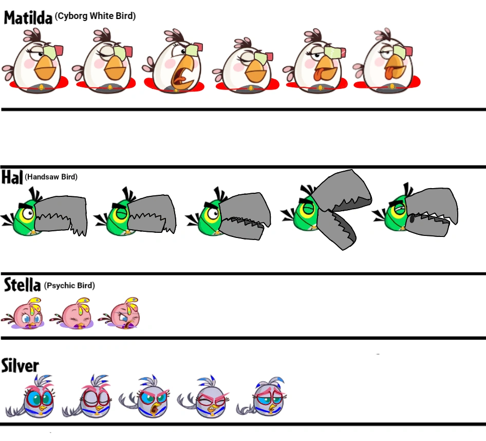 I made the weird and awful desings for Matilda, Hal, Stella & Silver in Space form from Reloaded ...