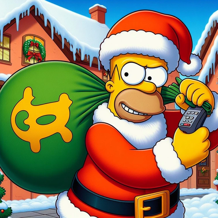 Some AI art Of Homer and Bart Simpson stealing Christmas | Fandom