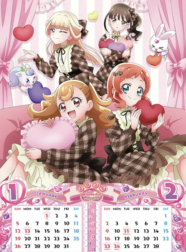 2025 Wonderful Pretty Cure Calendar illustrations released! | Fandom