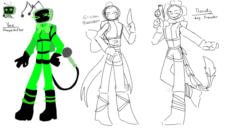 pssst.... take the vee design + the sketch of glisten and dandy ...