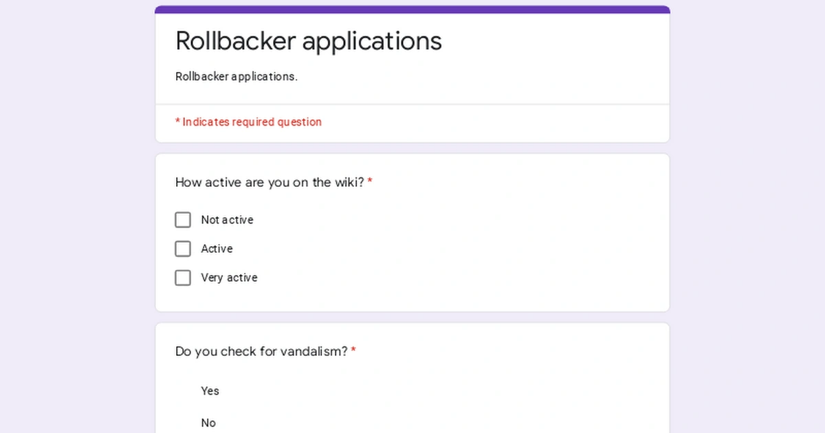 Rollbacker applications | Fandom