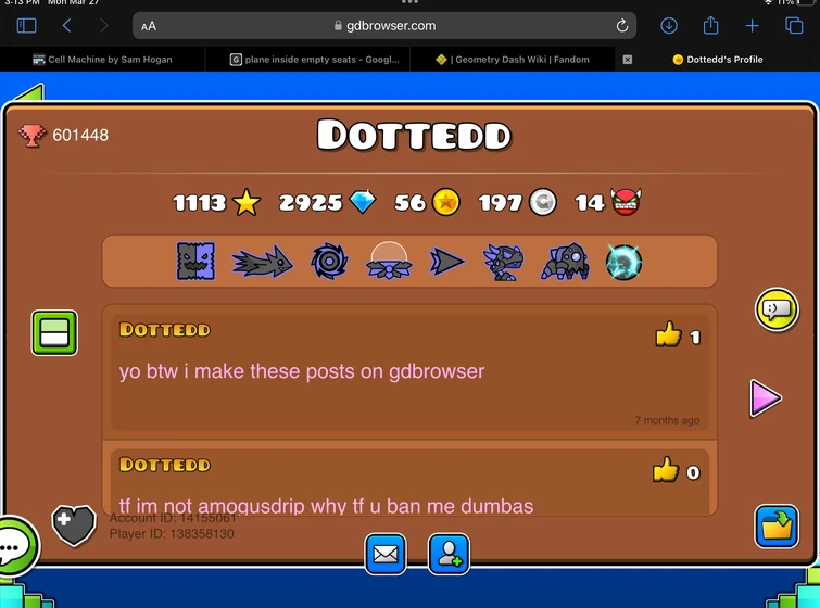 Send A Screenshot Of Your GD Profile | Fandom