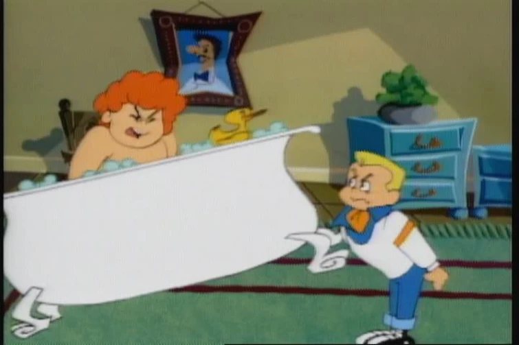 Scene where Red Herring is in his bathtub in A Pup Named Scooby-Doo ...