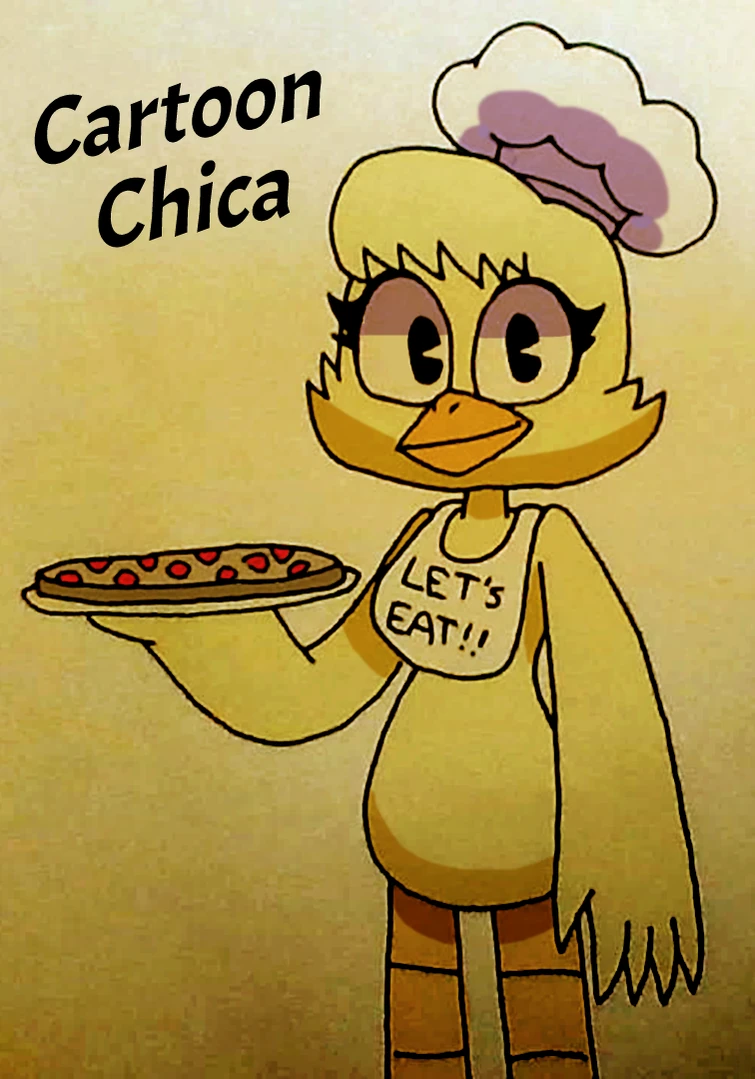 Cartoon Chica (from Hotdiggedydemon's Fazbear & Friends) 💕🐤🍕 | Fandom