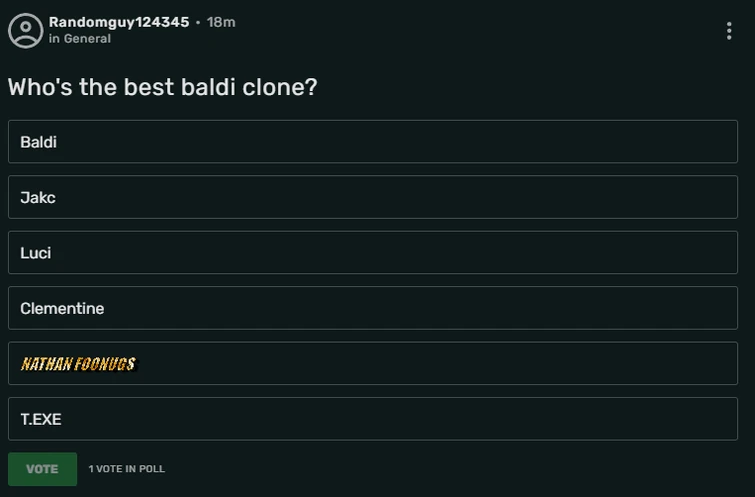 Who's the best baldi clone? | Fandom