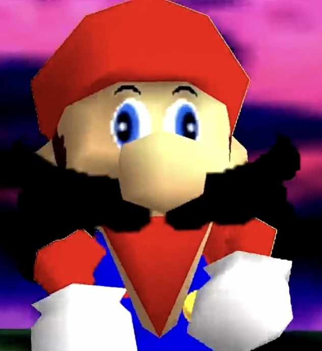 N64 Mario with a huge mustache and mouth looks weird… | Fandom