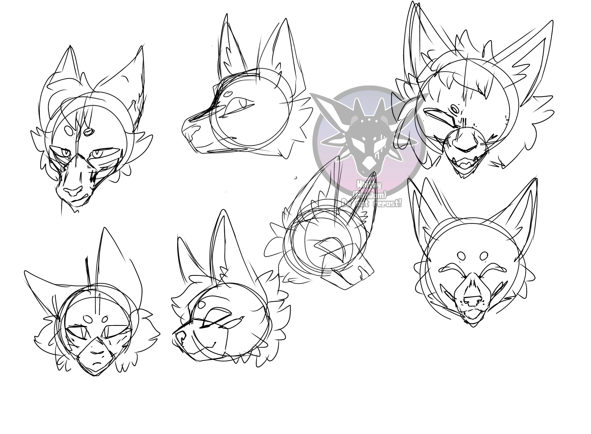 Anthro expression / angle practice sketches | Fandom