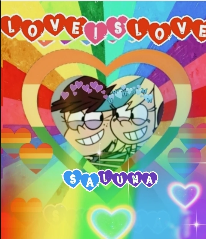 SaLuna poster I made with Picsart 💜💜💙💙 | Fandom