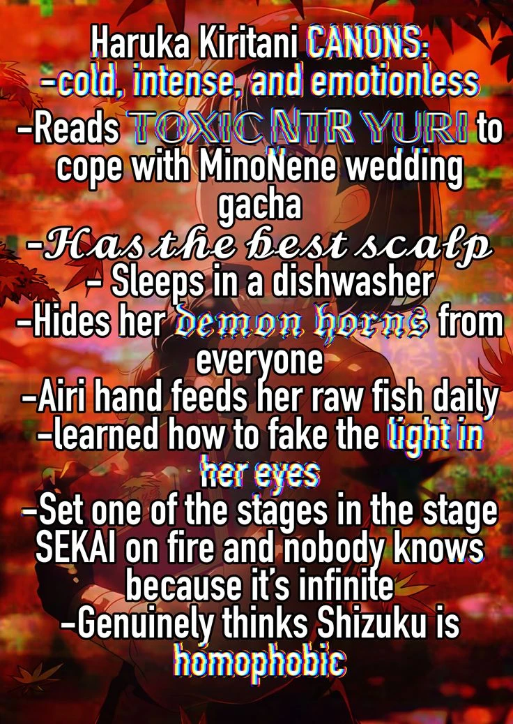 Honestly those "Project Sekai canons" perfectly replicate how it feels ...