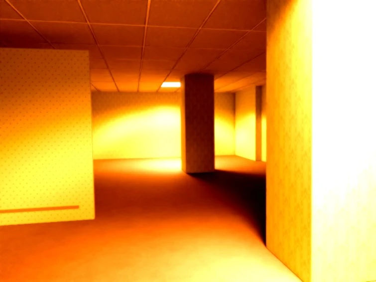 Messed around with a Backrooms photo from Wikipedia Commons on Pixlr ...