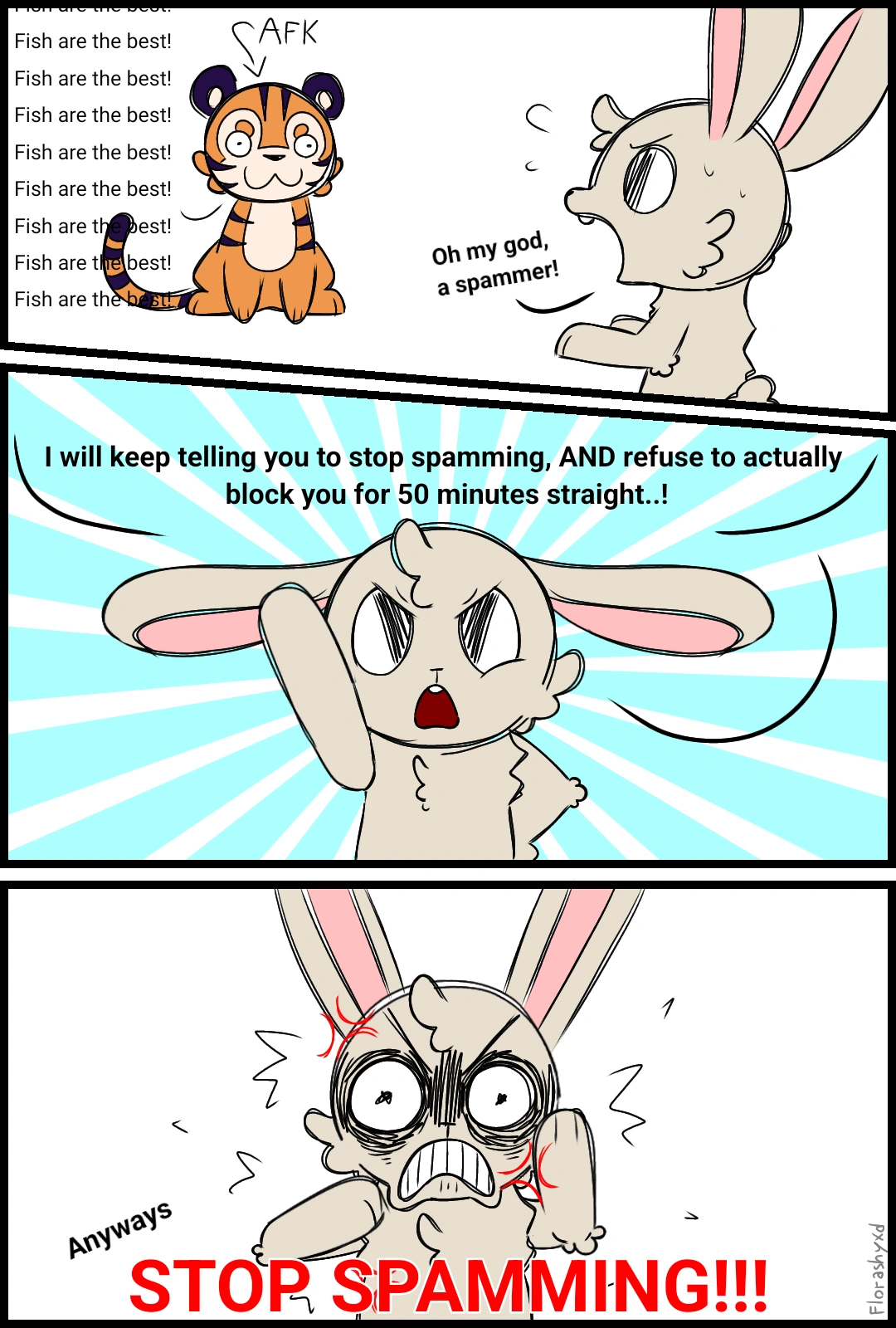 small goofy comic about spamming | Fandom