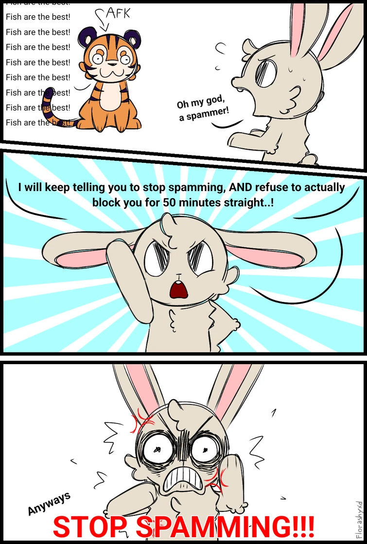small goofy comic about spamming | Fandom