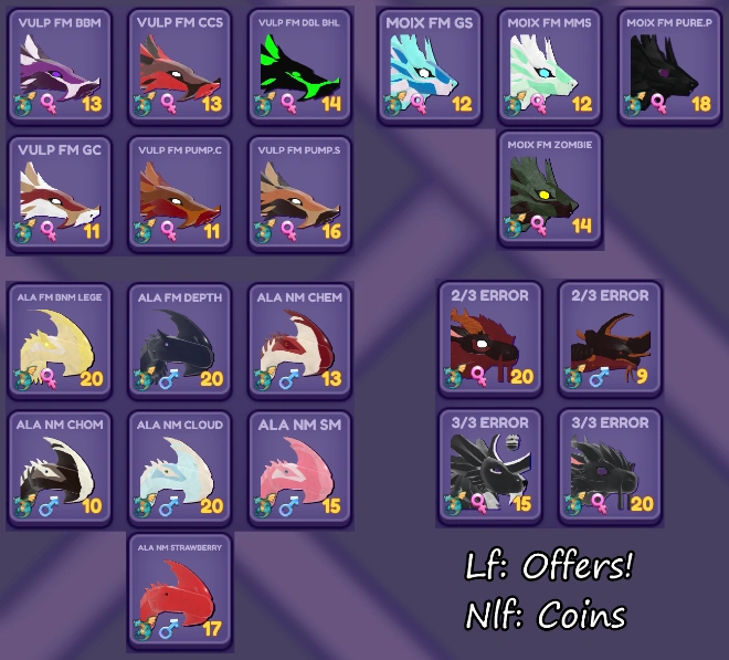 Looking at offers! (Lf a pure error dream saur) | Fandom