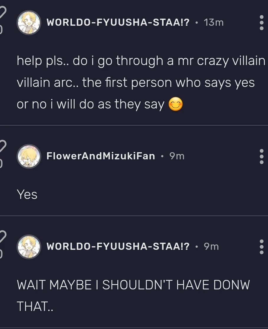 the regret immediately afterwards.. | Fandom