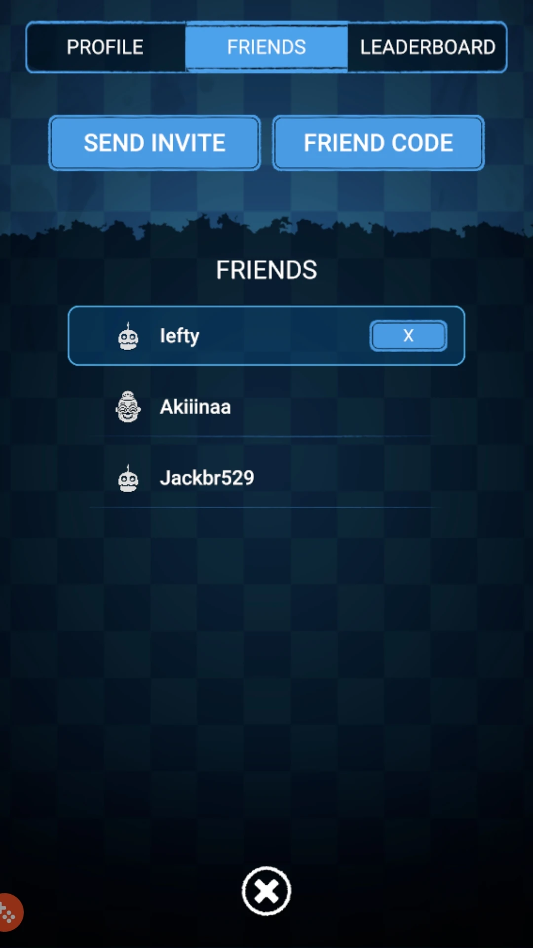 Checked my fnaf ar friends ...who are you guys?? I only put my code ...
