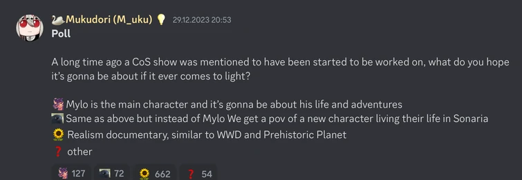 What do you think will the cos tv show be about? (Based on a poll in ...